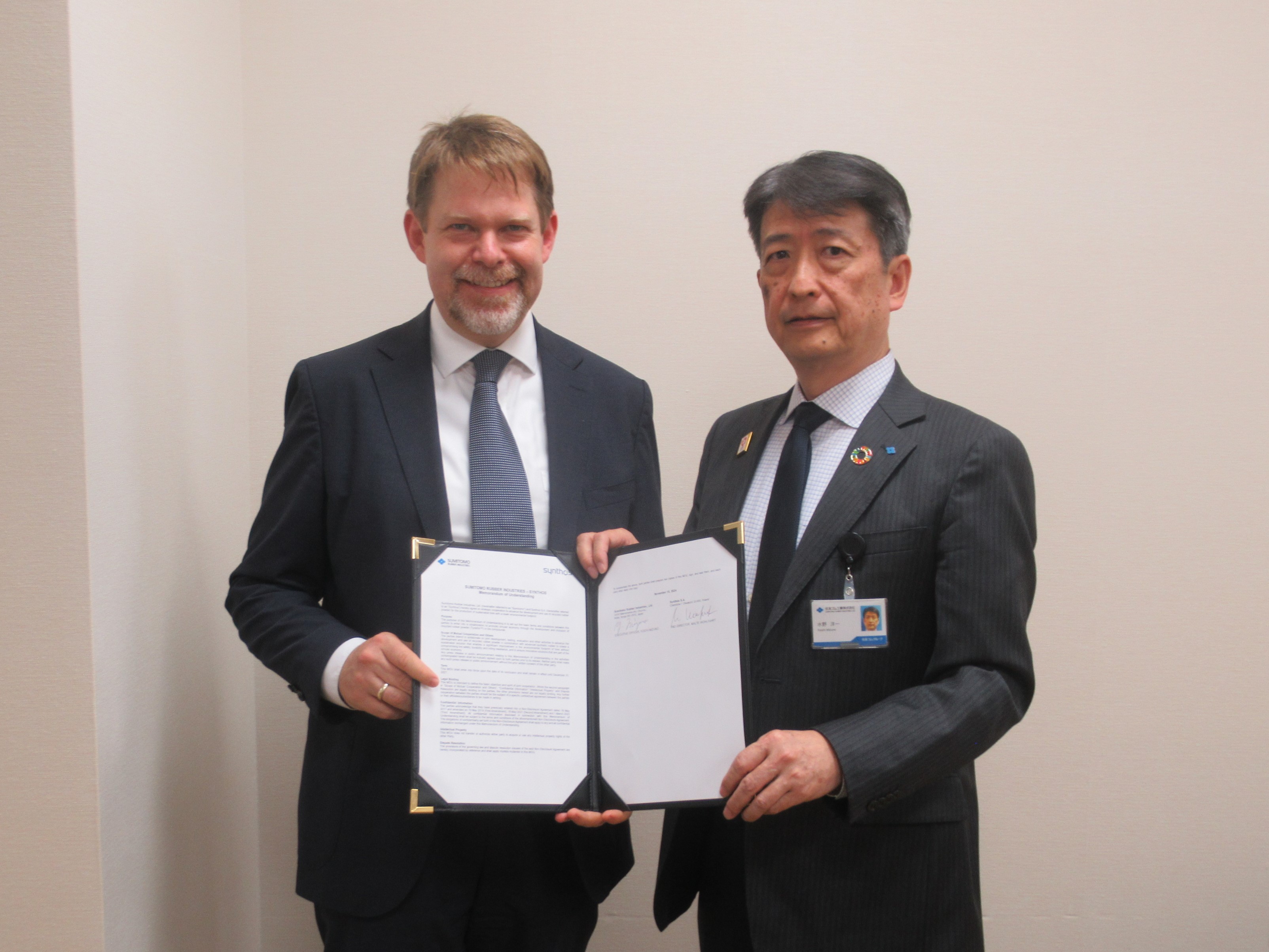 Snythos, Sumitomo work jointly to meet tire sustainability goals | Rubber News